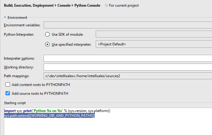Python Console Path Mappings With A Remote Interpreter Ides Support 2680